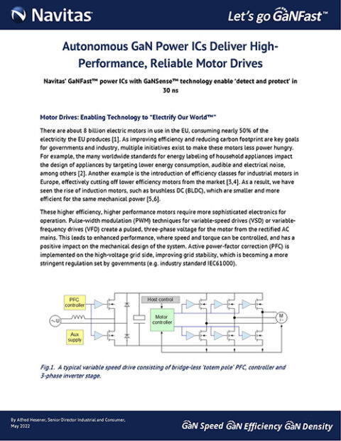 Industrial Motor Drive - Navitas